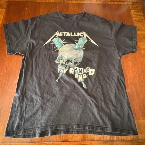 Metallica | Shirts | Metallica Damage Inc Tshirt Skull Graphic Wherever ...